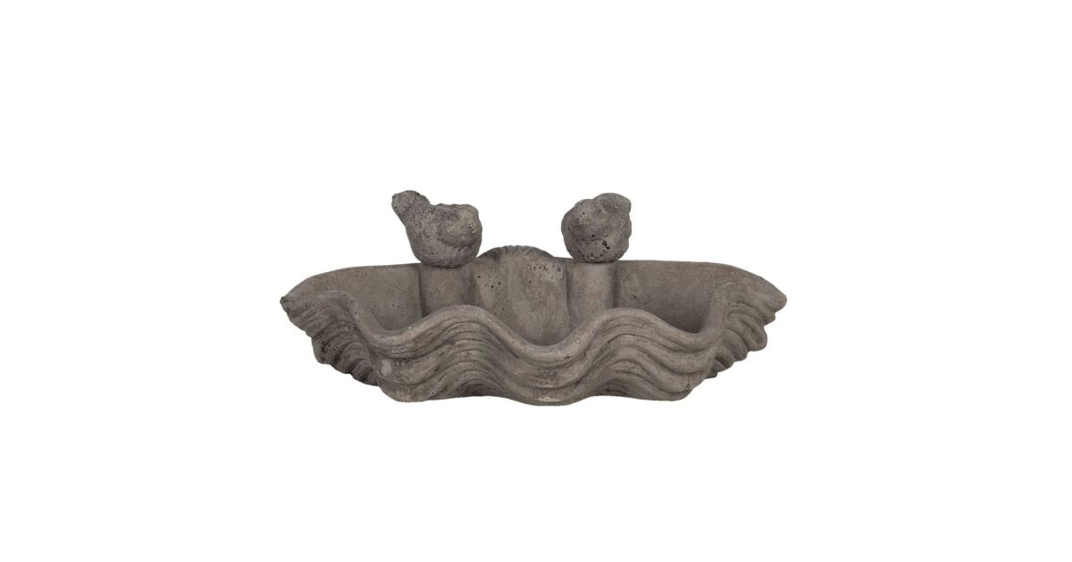 Bol hranire pasari din ceramica gri 30 cm x 22 cm x 11 h | Pepita.com