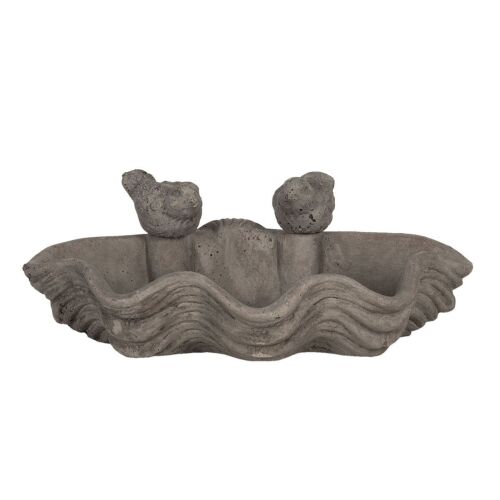 Bol hranire pasari din ceramica gri 30 cm x 22 cm x 11 h | Pepita.com