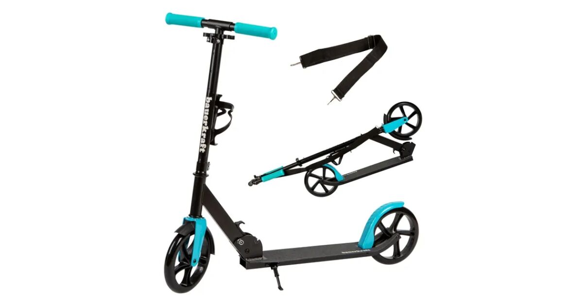 Összecsukható városi roller 200 mm kerekekkel, 91–101 cm állítható ...