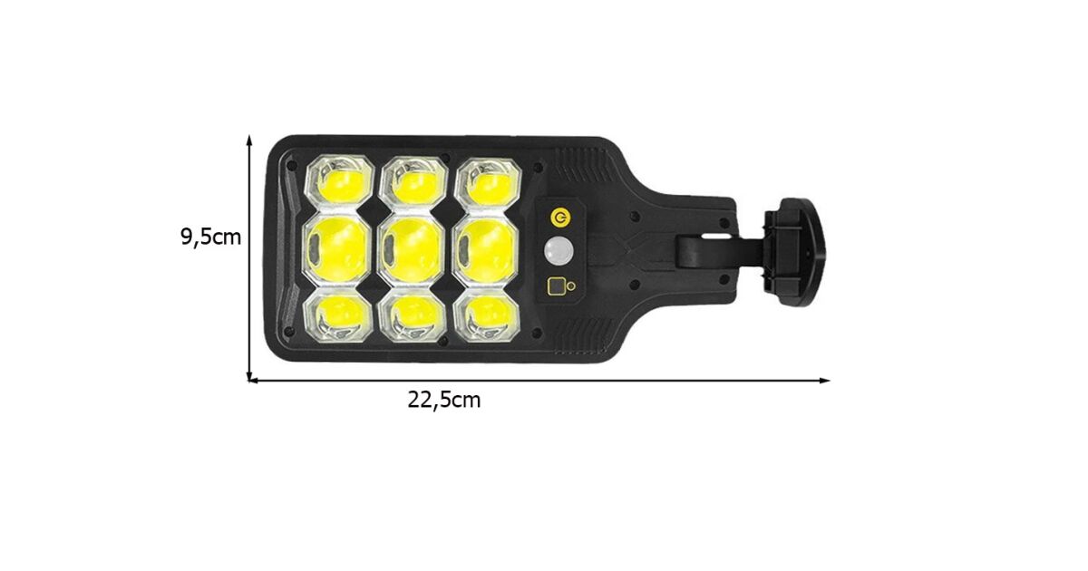 Lampă solară exterior LED COB cu senzor de mișcare și crepuscular ...