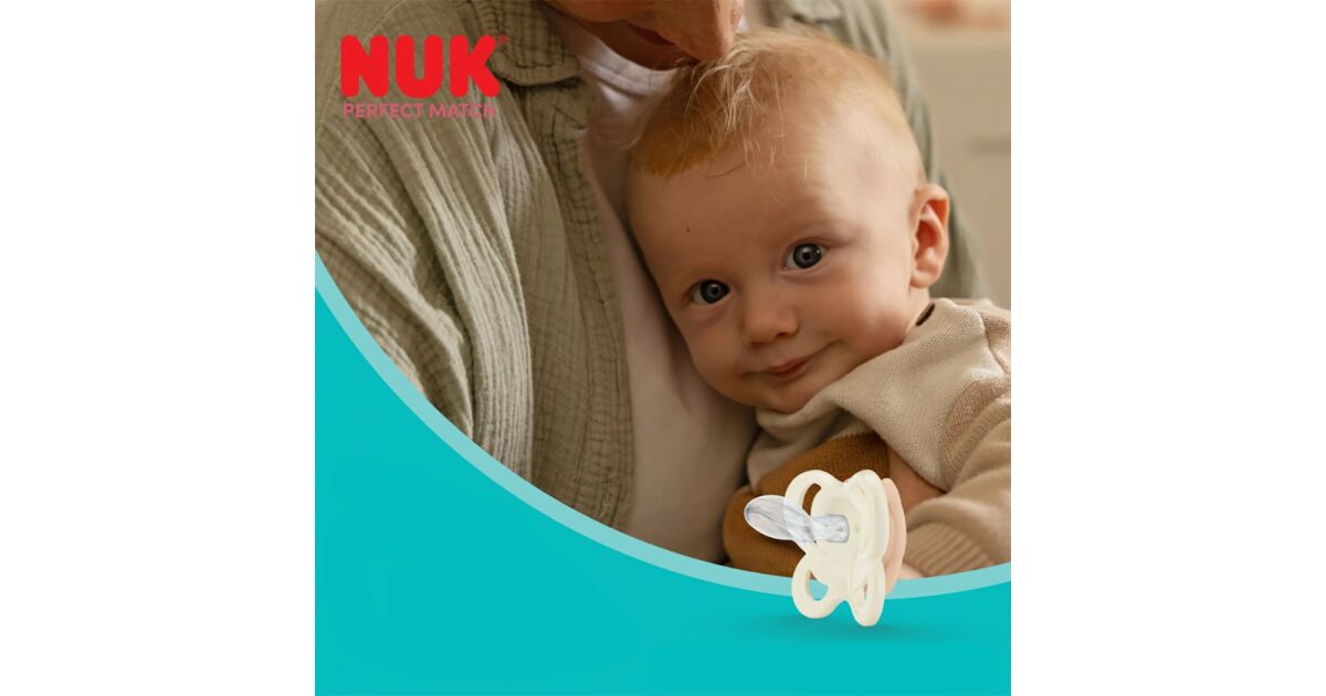 NUK Perfect Match Air Schnuller mit Polarbär-Motiv, 6-18 Monate, 1 ...