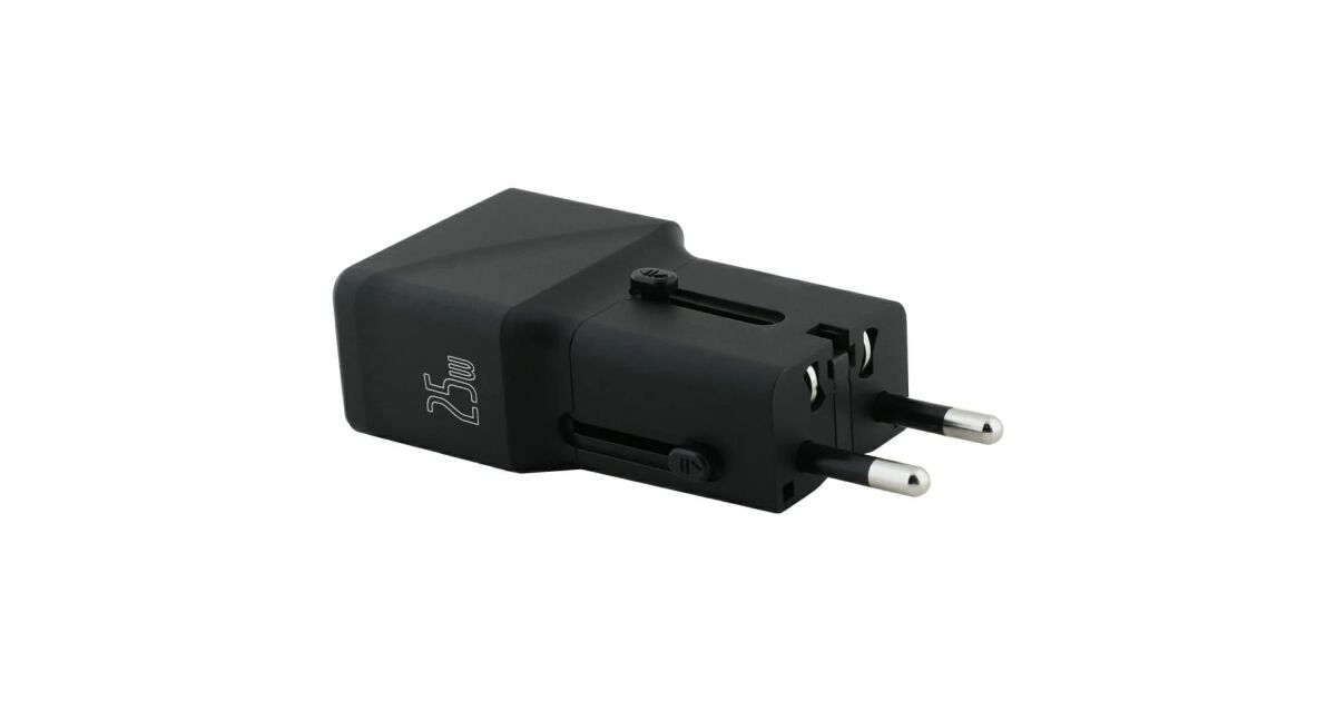 TUMI töltő Travel Adapter 25W USB-C / USB-A fekete | Pepita.hu