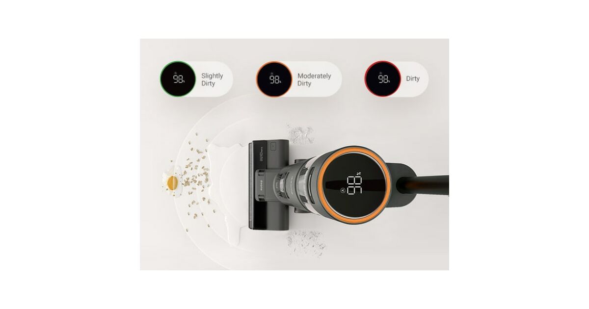 Aspirator cu stick wireless, Dreame , 200W, 900 ml, display LED, Negru ...