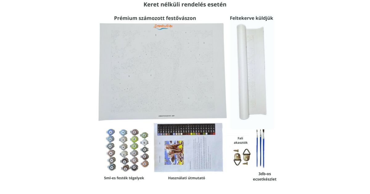 Tejút a Havas Hegyek Felett - számfestő készlet – 60×70 cm (Keret ...