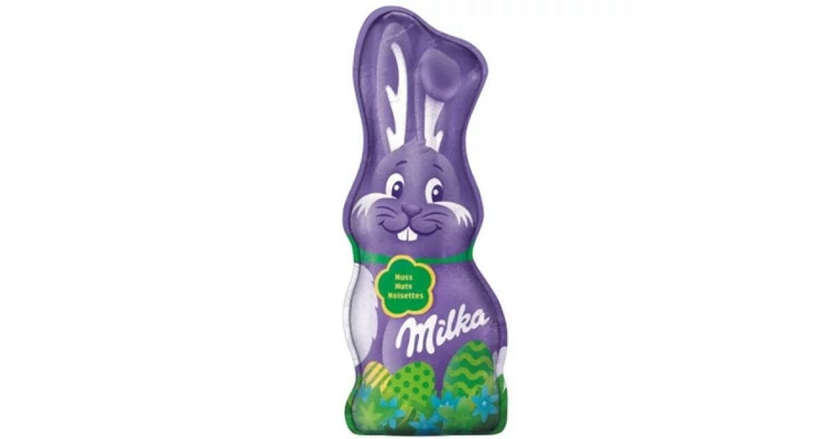 (PAȘTE) MILKA COCHILUȚĂ CU CIUDĂ DE CIOCOLATĂ CU NUȘE 45G | Pepita.com