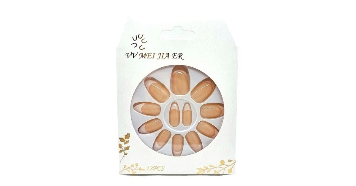 Sada 12 umelých nechtov French, VV Meijiaer, 02 | Pepita.com