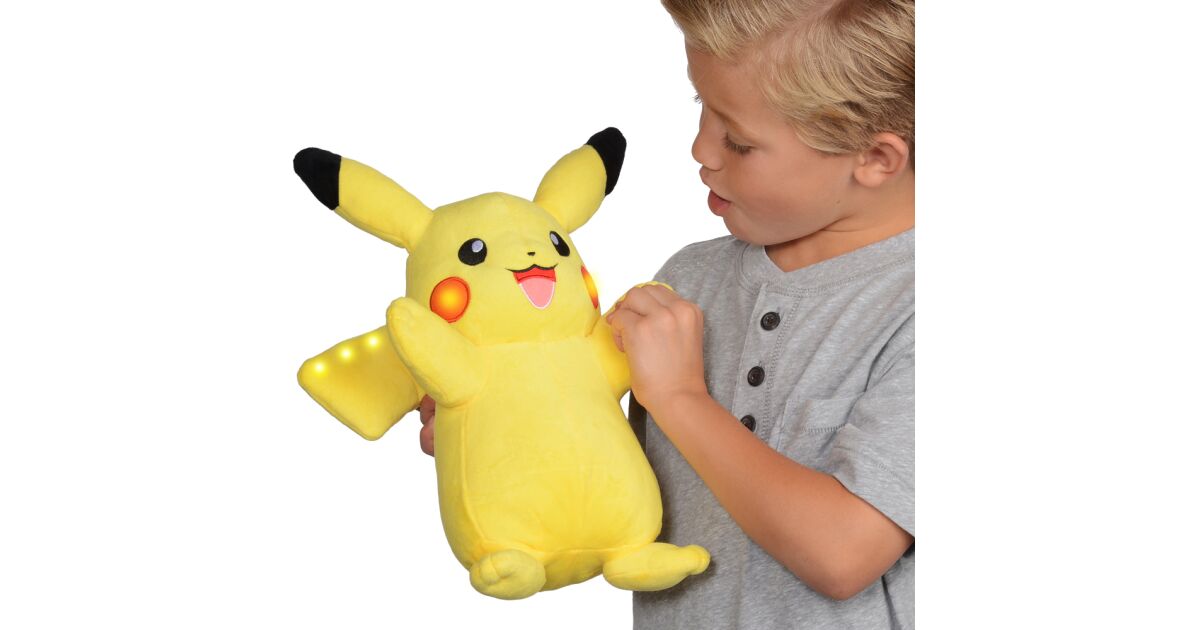 Jazwares Pokemon Power Action Pikachu interaktív plüssfigura 25cm ...