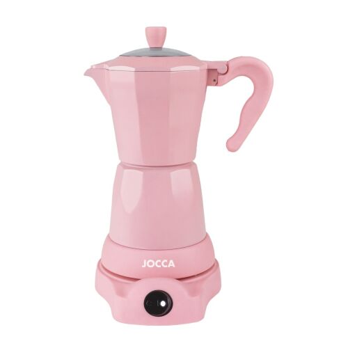 Jocca cafetieră electrică italiană cu 6 cești, roz | Pepita.com