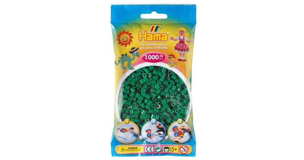 Hama vasalható gyöngy - 1000 db-os fenyőzöld színű Midi 20710 | Pepita.hu