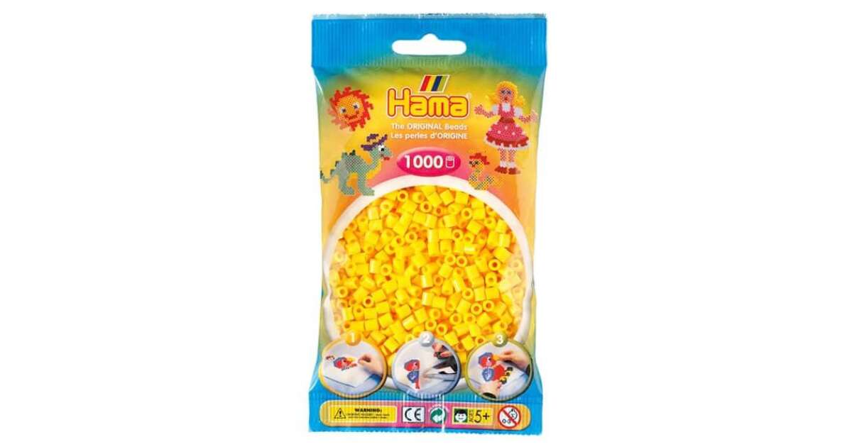 Hama vasalható gyöngy - 1000 db-os sárga színű Midi 20703 | Pepita.hu