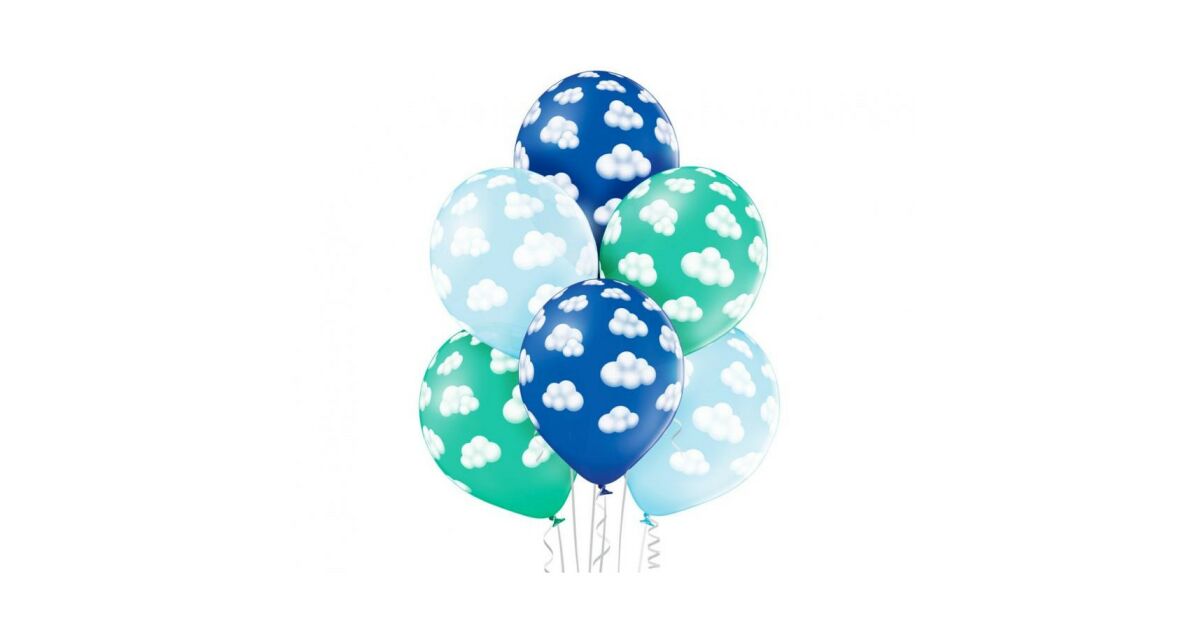 Balóny Cloud Fluffy Clouds Boy, 6 ks, 12 palcov (30 cm) | Pepita.com