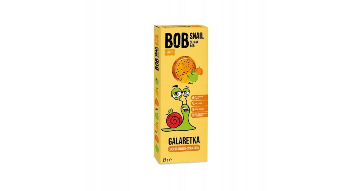 BOB-SNAIL ŻEL OOWOWY Z JABŁKA, MANGO I DYNI Z DODATKIEM CHIA 27G ...