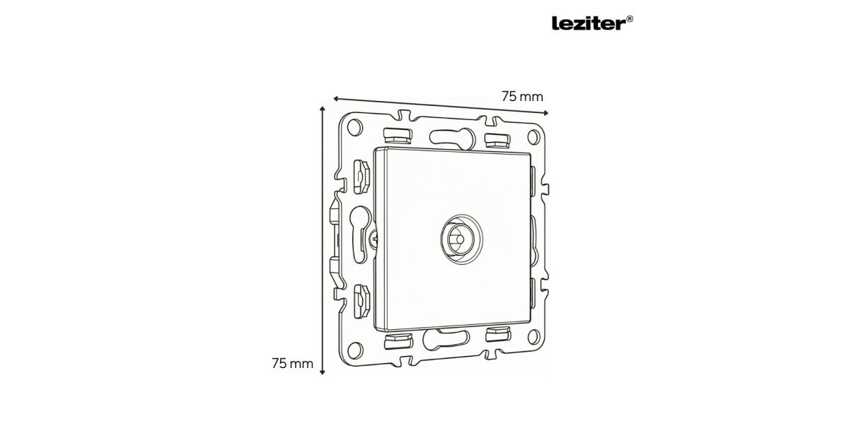 Nova IV Doppel-Schuko-Steckdose mit zwei TV-Anschlüssen und grauem ...