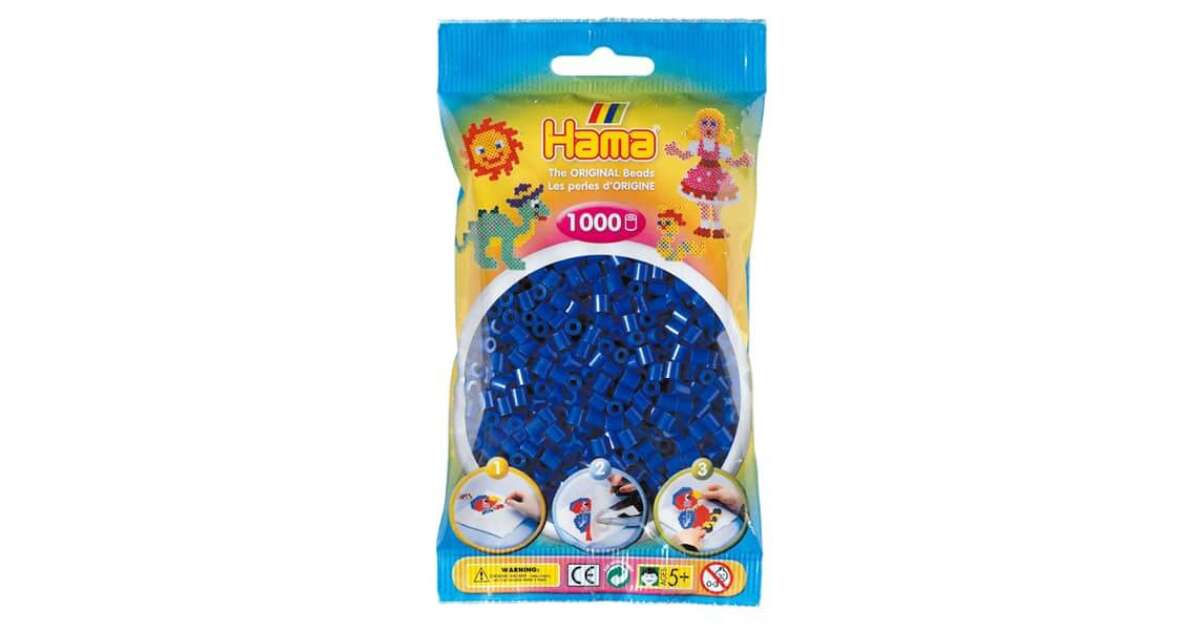 Hama vasalható gyöngy - 1000 db-os kék színű Midi 20708 | Pepita.hu