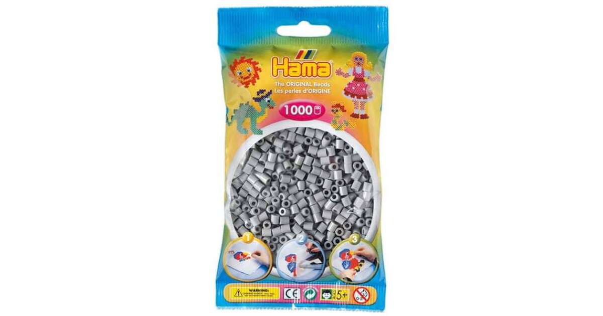 Hama vasalható gyöngy - 1000 db-os szürke színű Midi 20717 | Pepita.hu