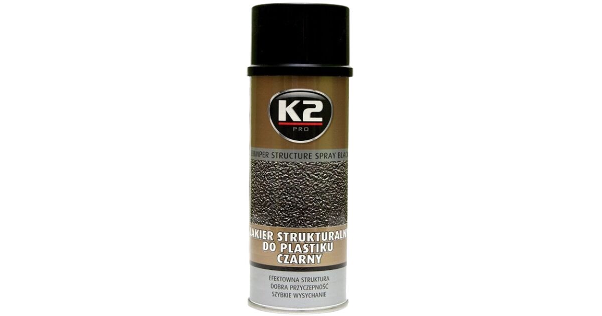Vopsea K2 BUMPER STRUCTURE SPRAY L345, 400 ml, negru, texturată pentru ...