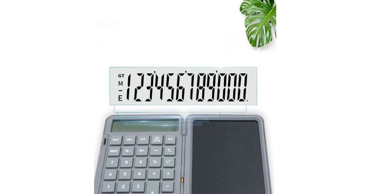 Calculator portabil reîncărcabil cu tabletă de scris, Flippy ...