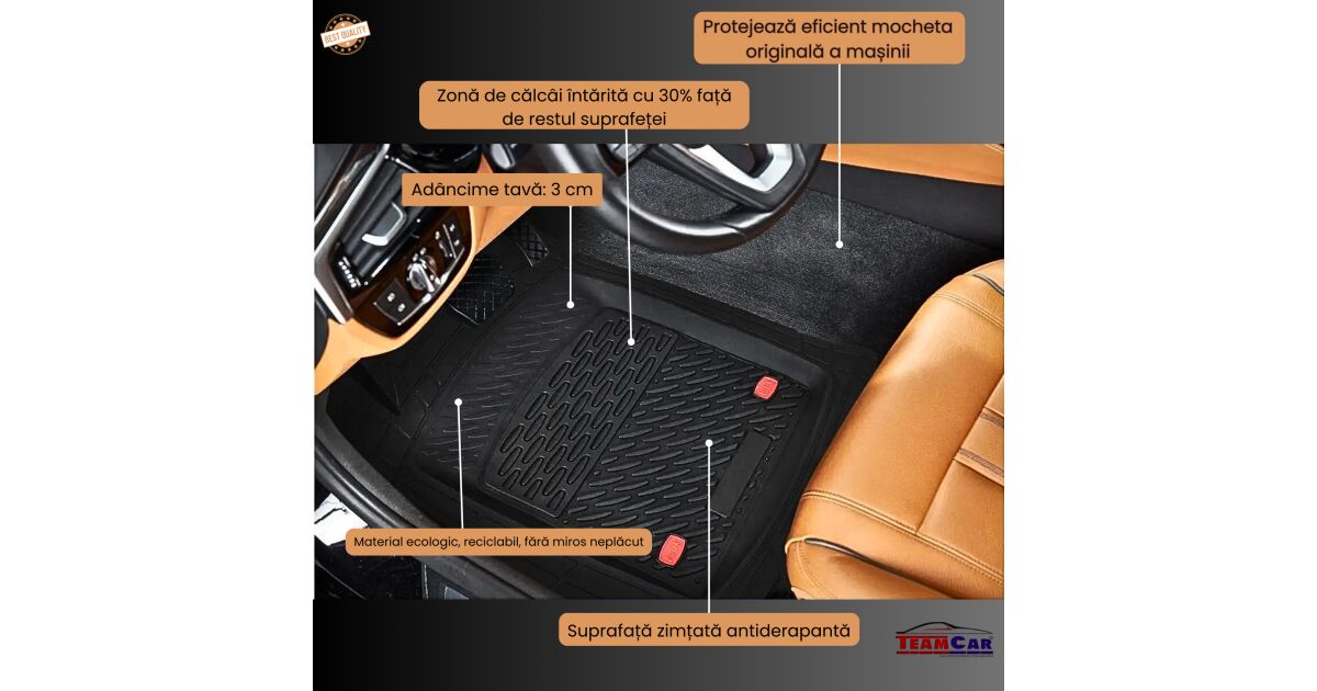 Hyundai Santa Fe 2006-2012 szőnyeg | Gumi tálcás | Ezüst | Pepita.hu