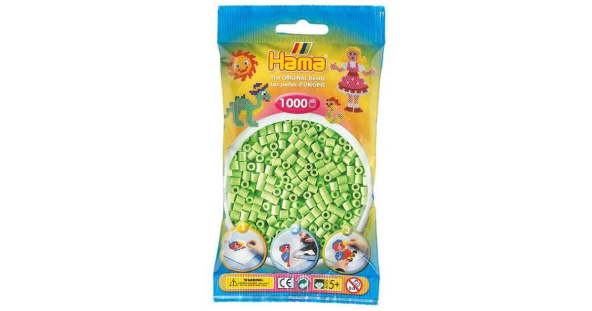 Hama vasalható gyöngy - 1000 db-os pasztel zöld színű Midi 20747 ...
