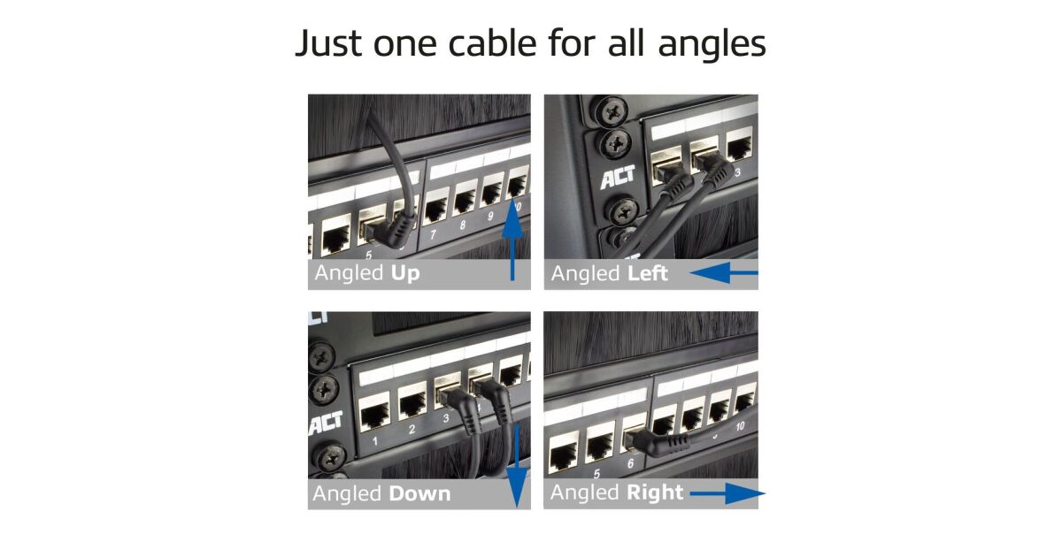 ACT CAT6A U-FTP Patch Cable 10m Black | Pepita.hu