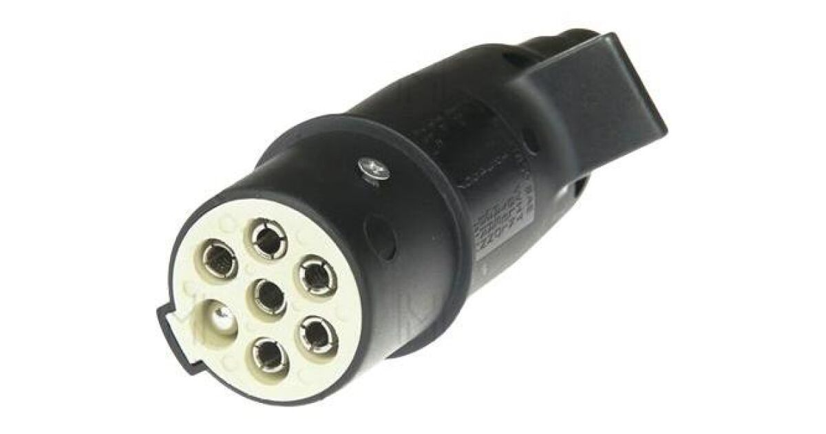 Stecher auto 7 pini MVM EPS015, tip S, 24V, plastic, negru | Pepita.com