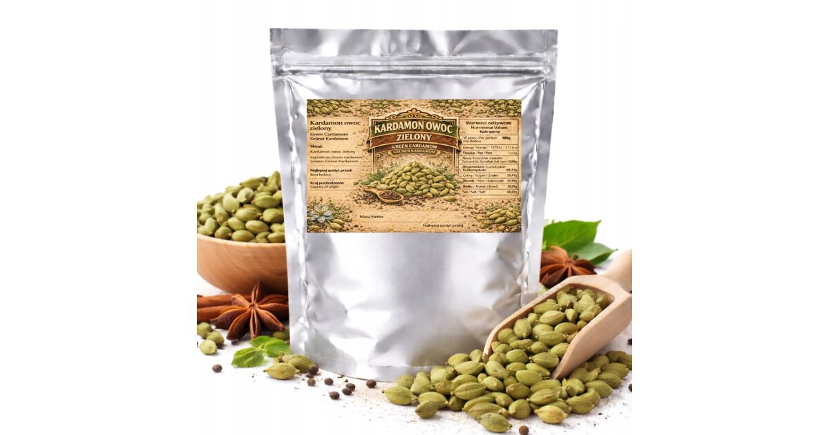 PREMIUM Cardamom verde - fructe întregi pentru cafea, ceai și coacere 1 ...