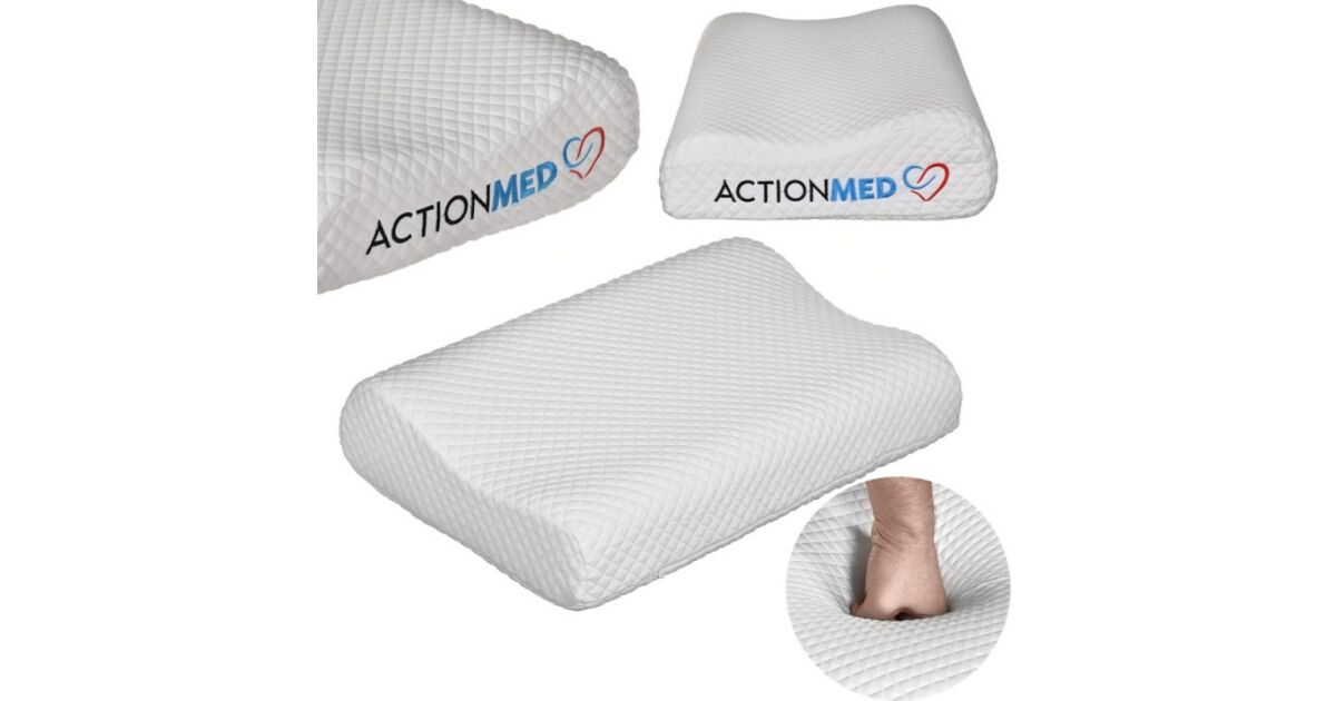 ActionMed PO100AM Memóriahabos Ortopédiai párna 30 x 50 cm - Fehér ...