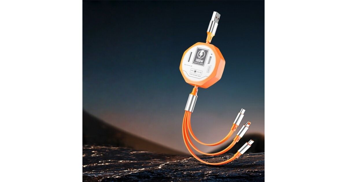 3-in-1 einziehbares Kabel für Telefon, Alista Home, 100W ...