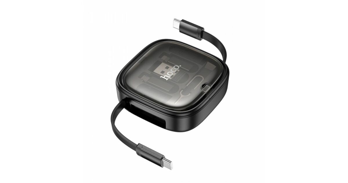 USB-C - USB-C kábel Hoco U140, 60W, 3A, 0,95m, fekete | Pepita.hu