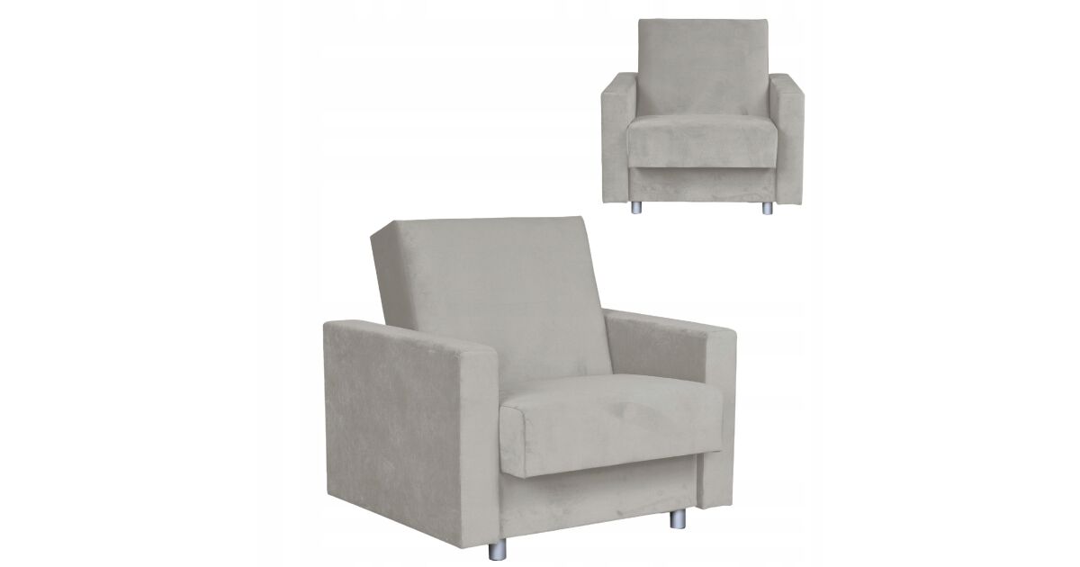 Alicja Klappsessel zum Schlafen mit Container Family Meble grau beige ...