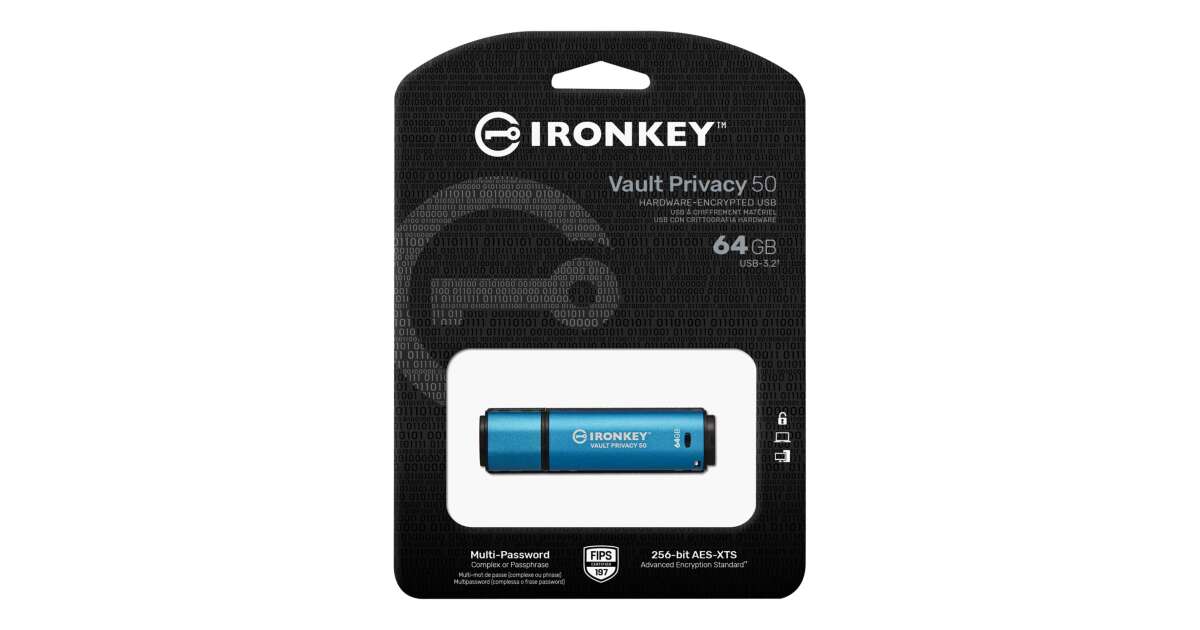 Kingston Technology IronKey Vault Privacy 50 USB flash drive 64 GB USB ...