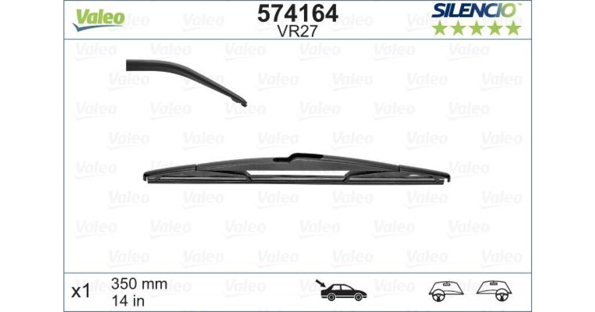 Lamela VALEO SILENCIO REAR 574164, stergator spate, lungime 350 mm ...