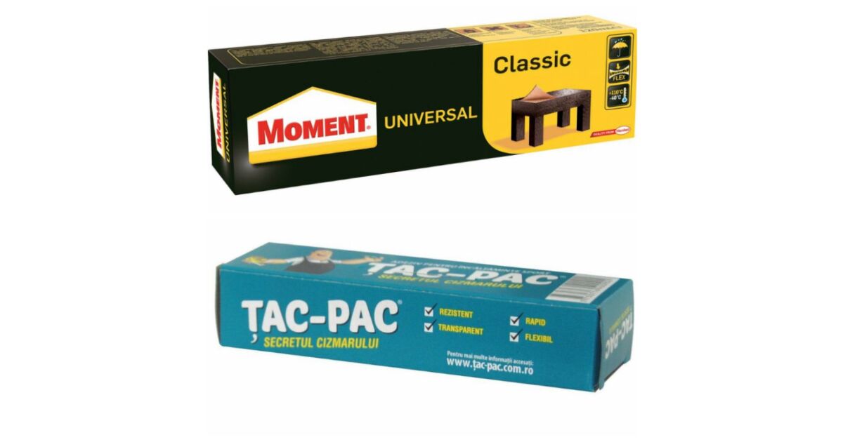Pachet Adeziv Moment lipici universal, 50ml + Adeziv Incaltaminte Tac ...