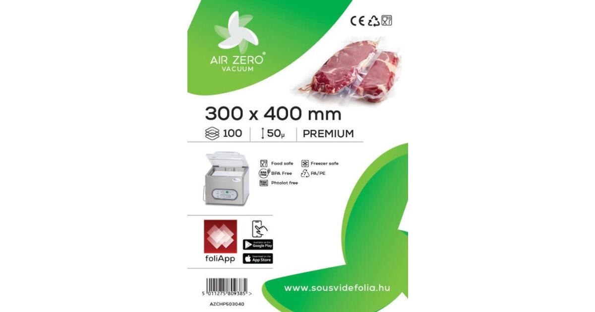 Air Zero EasyPack vákuumtasak – 50 micron (100db/csom) | Pepita.hu