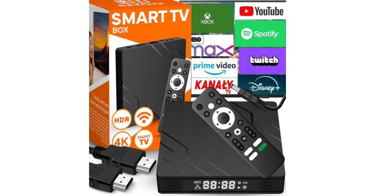 Smart TV box 4K WiFi BT Android 13 2/16 HDR toate aplicațiile - ER1008 ...