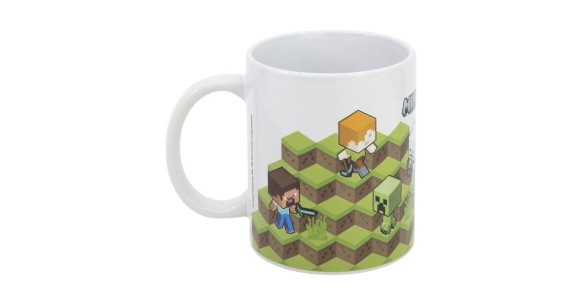Minecraft TNT BOOM ceramic breakfast mug 325ML in gift box | Pepita.com