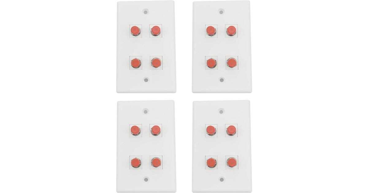 Set de 4 panouri cu 4 porturi pentru fibra optica cu adaptor FC SMF/MMF ...