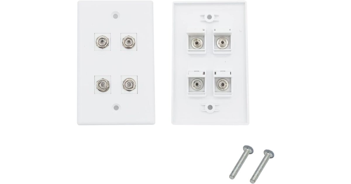 Set de 4 panouri cu 4 porturi pentru fibra optica cu adaptor FC SMF/MMF ...