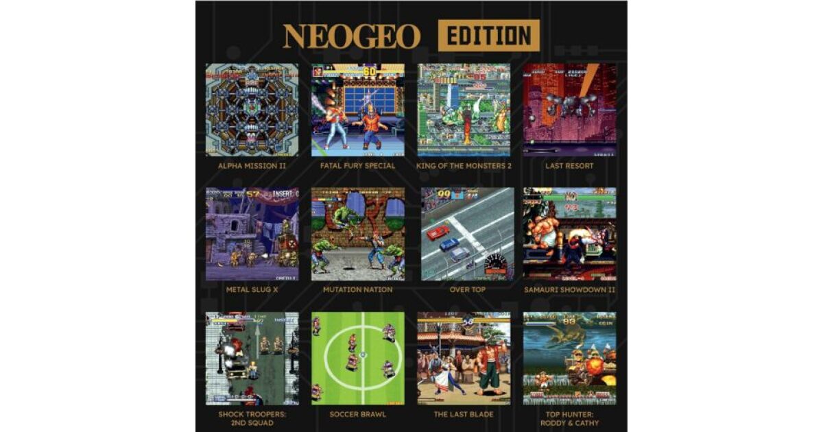 Hyper Mega Tech, Evercade Retro Gaming, 2.8” IPS, NEOGEO Edition, 14 Built-in Games, Portable ...