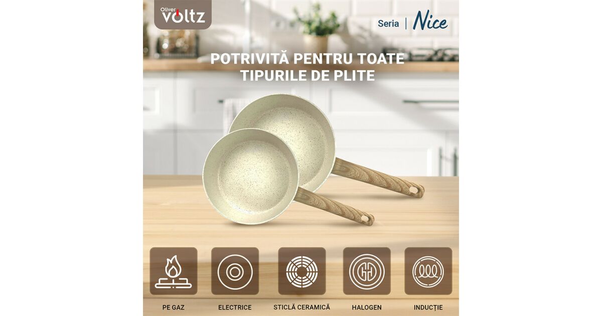 Voltz Nice OV54419E26D mély serpenyő, 26x7 cm, tapadásmentes bevonat ...