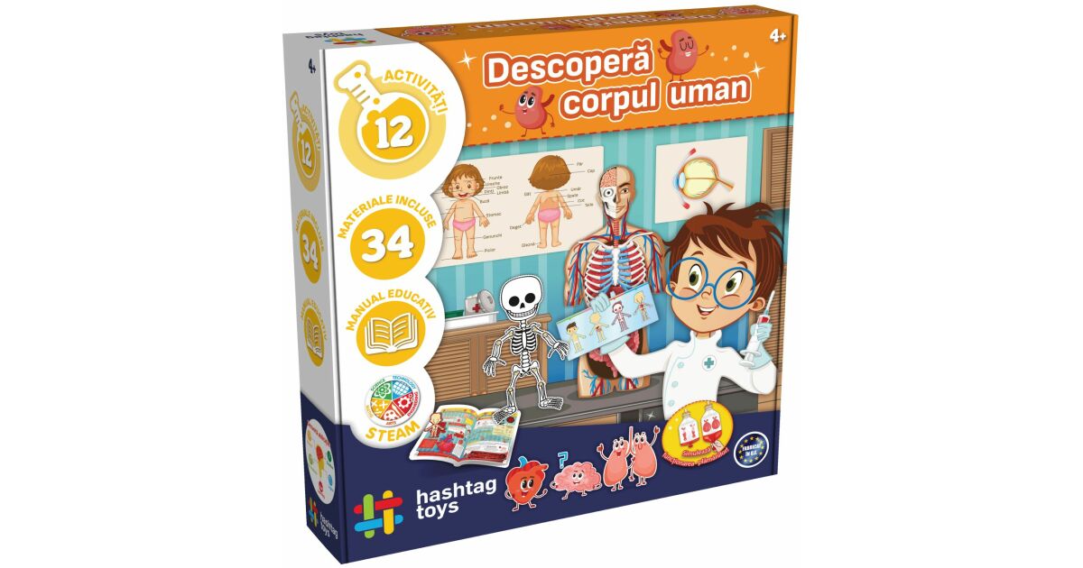 Jucărie educativă Descoperă Corpul Uman - în limba maghiară ...