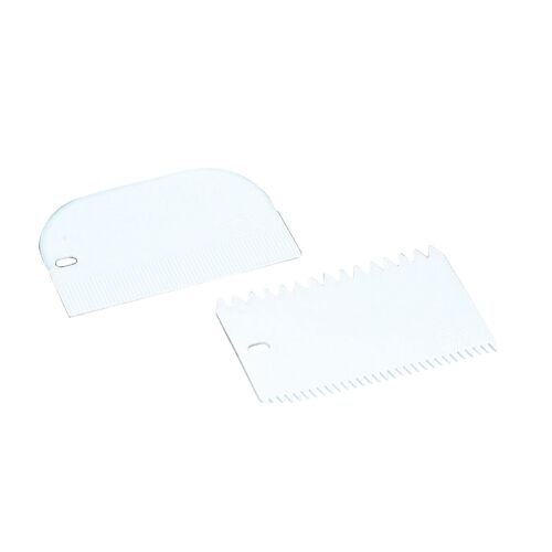 Set 2 răzuitoare pentru prăjituri Ibili, plastic, 14x10 cm, alb ...
