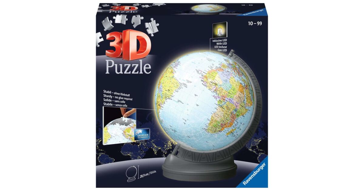 Ravensburger 11549 kirakós játék 3D-s kirakó 540 db Földgolyó | Pepita.hu