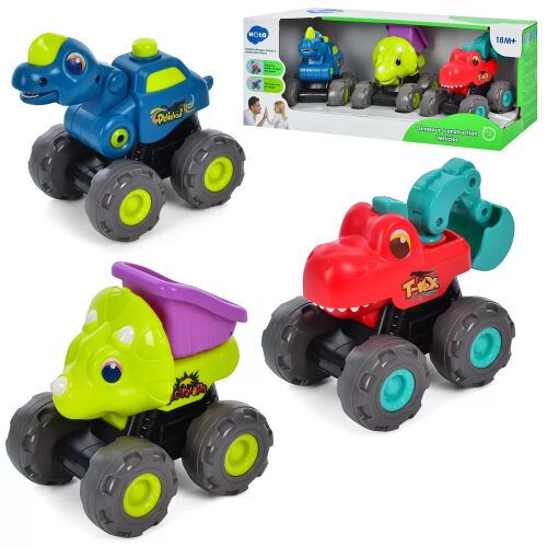 Set vehicule dinozauri cu sistem pull-back | Pepita.com