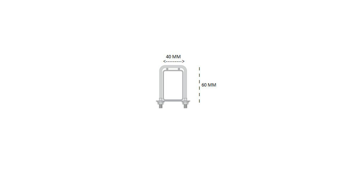 Set 25 Surub colier tip U patrat pentru prindere Gard M6X75/50/25 ...