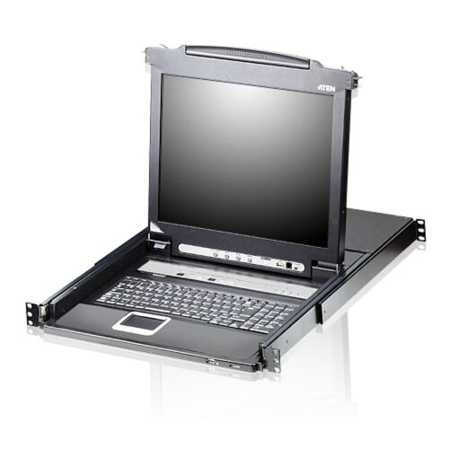 Aten Switch KVMP LCD de 19 cu 8 porturi, port USB, tastatură integrată ...