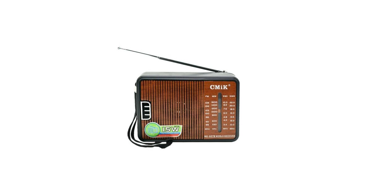 Radio Vintage CMiK MK-607B, 4 Benzi AM/FM/SW1-2, Portabil, Design ...