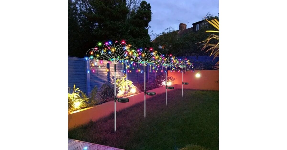 Napelemes kerti lámpa DANDELION 120 LED HIT GARDEN RGB 2x KARÁCSONY ...