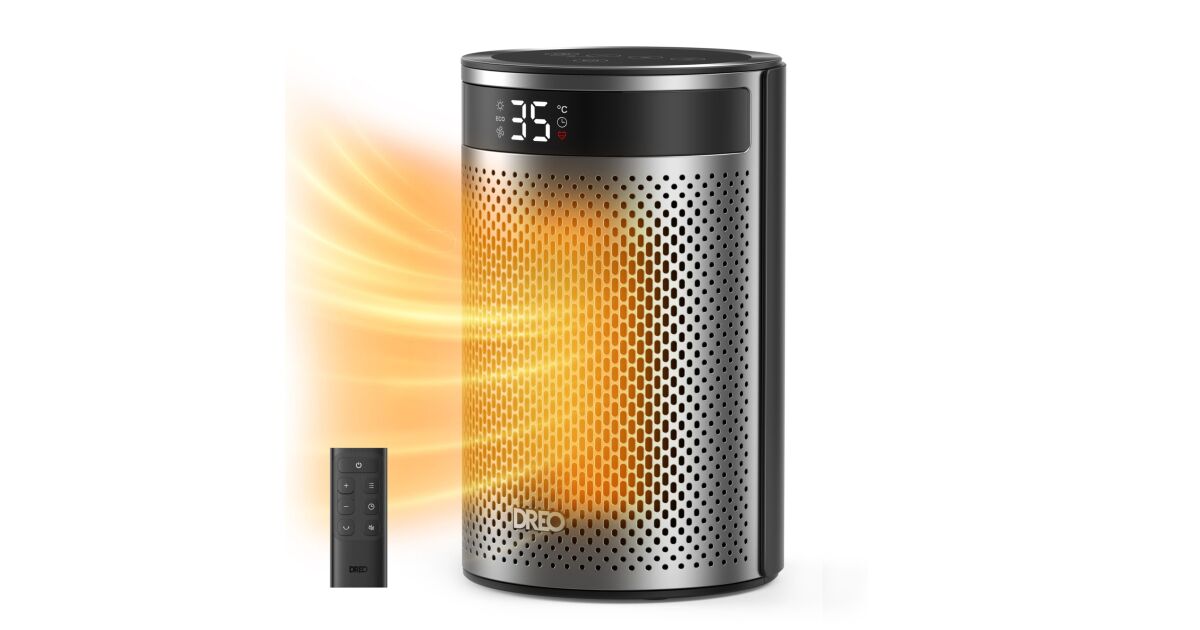 Kerámia fűtőtest Dreo Atom 416, 1500W, Termostattal, 12 órás időzítővel ...