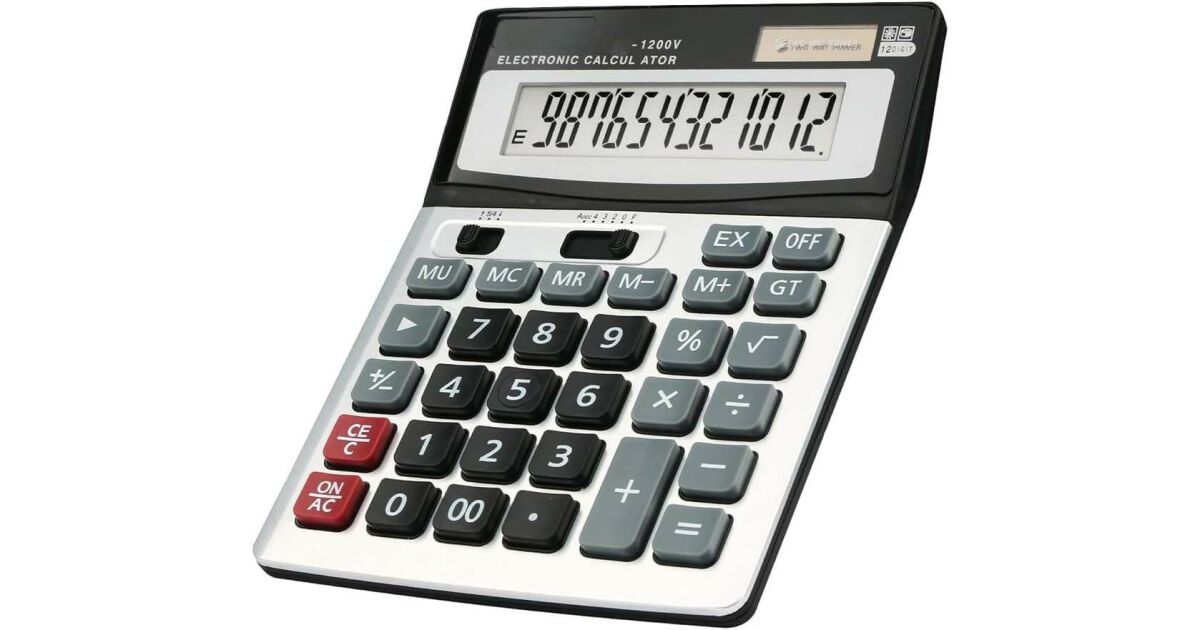 Calculator de Birou CL-1200V, Alimentare dubla Solar si Baterie,12 ...